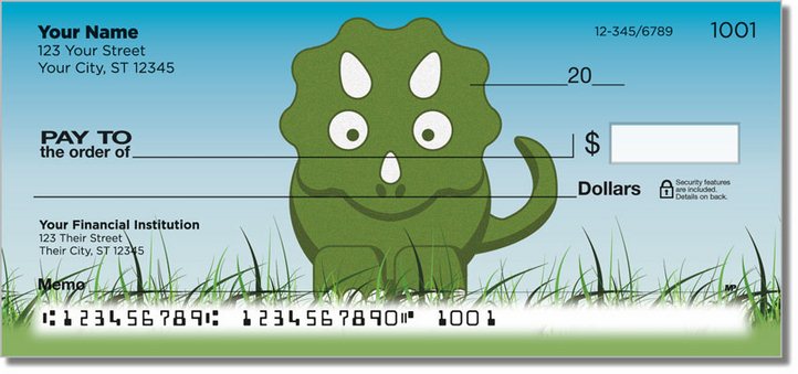 Cute Dino Personal Checks - Personal Checks