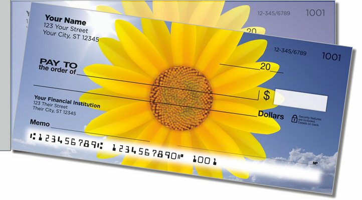 Sunflower Side Tear Personal Checks - Personal Checks