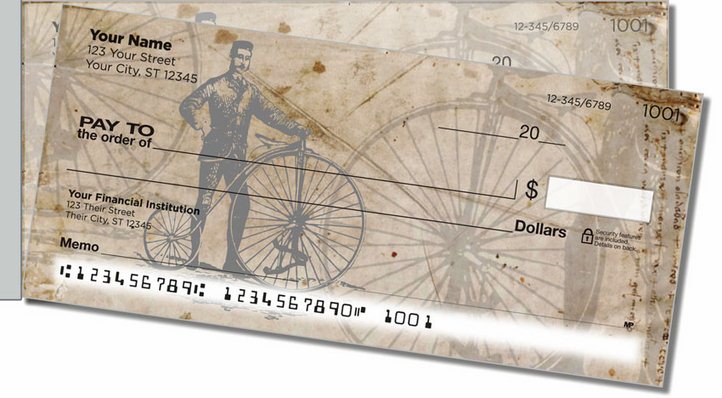 Vintage Bicycle Side Tear Personal Checks - Personal Checks